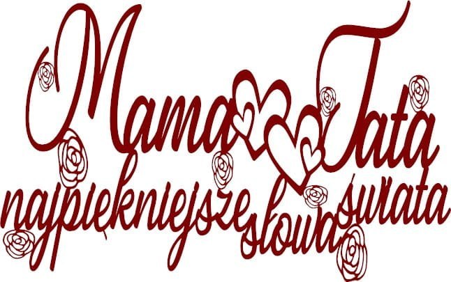 Napis okolicznościowy Mama i Tata najpiękniejsze słowa świata ZS-7 ...